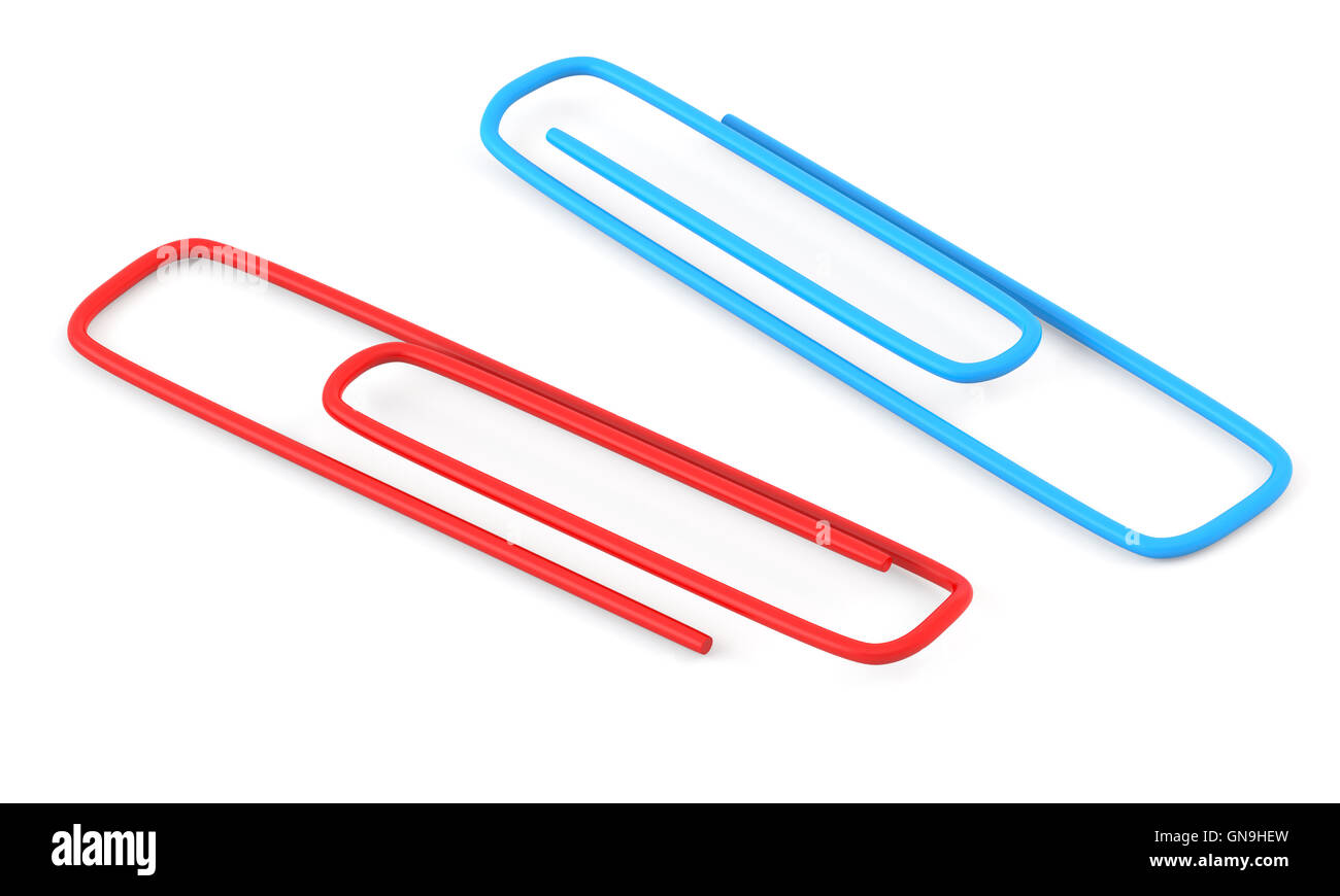 3d render paperclip Cut Out Stock Images & Pictures - Alamy