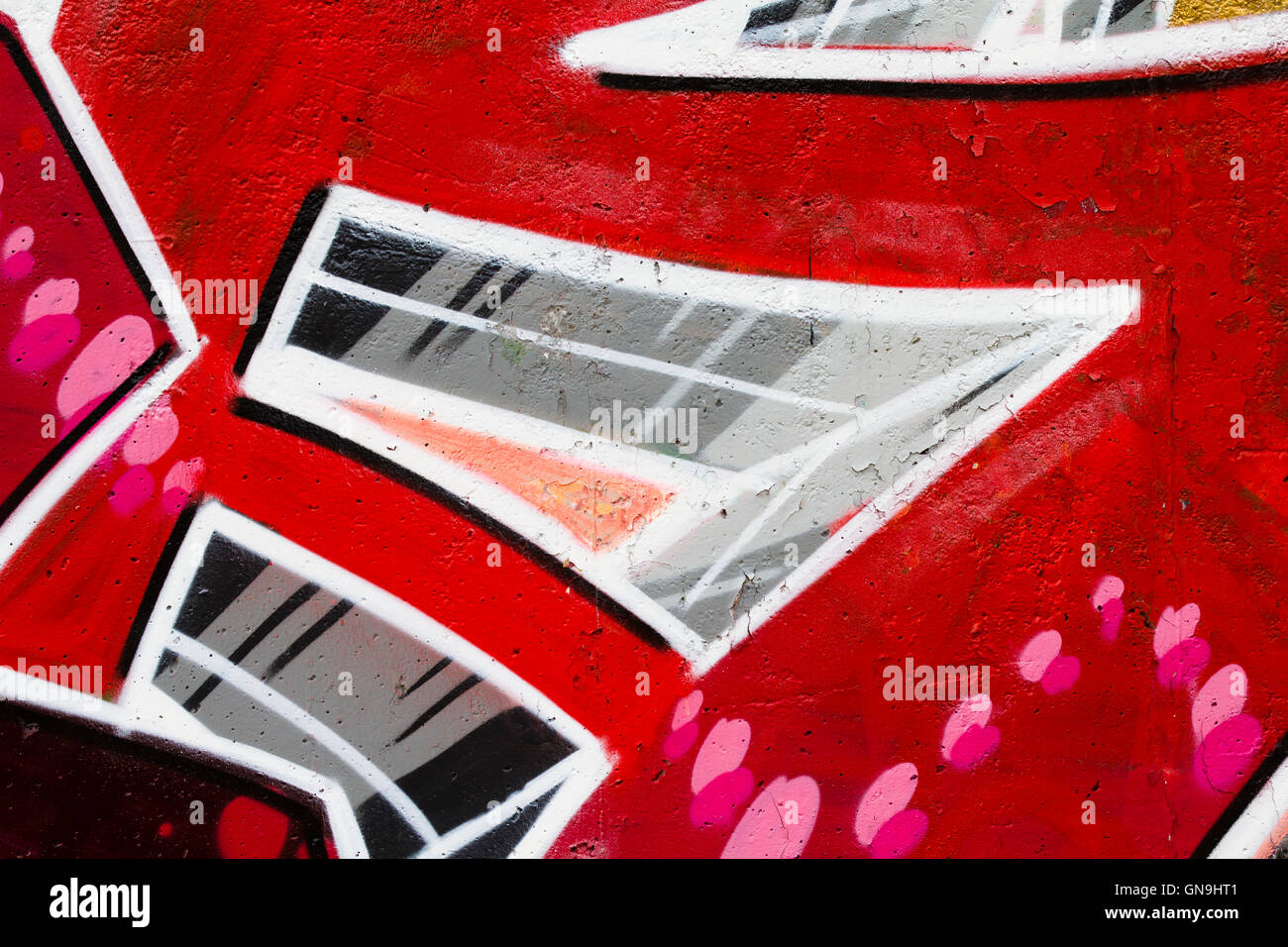 Torn grafitti on old wall, vandalism and urban decay Stock Photo - Alamy