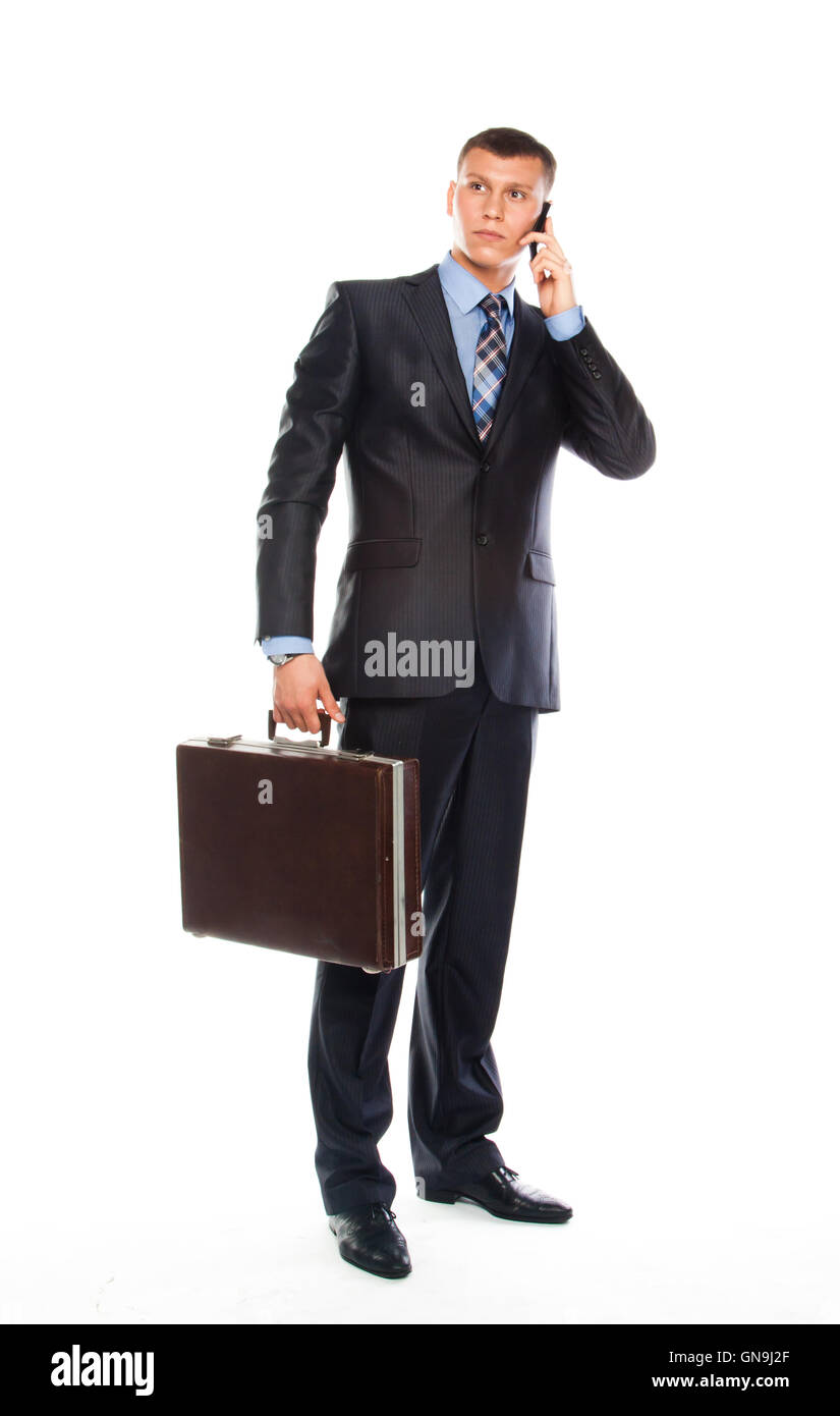 Smiling modern worker business man Cut Out Stock Images & Pictures - Alamy