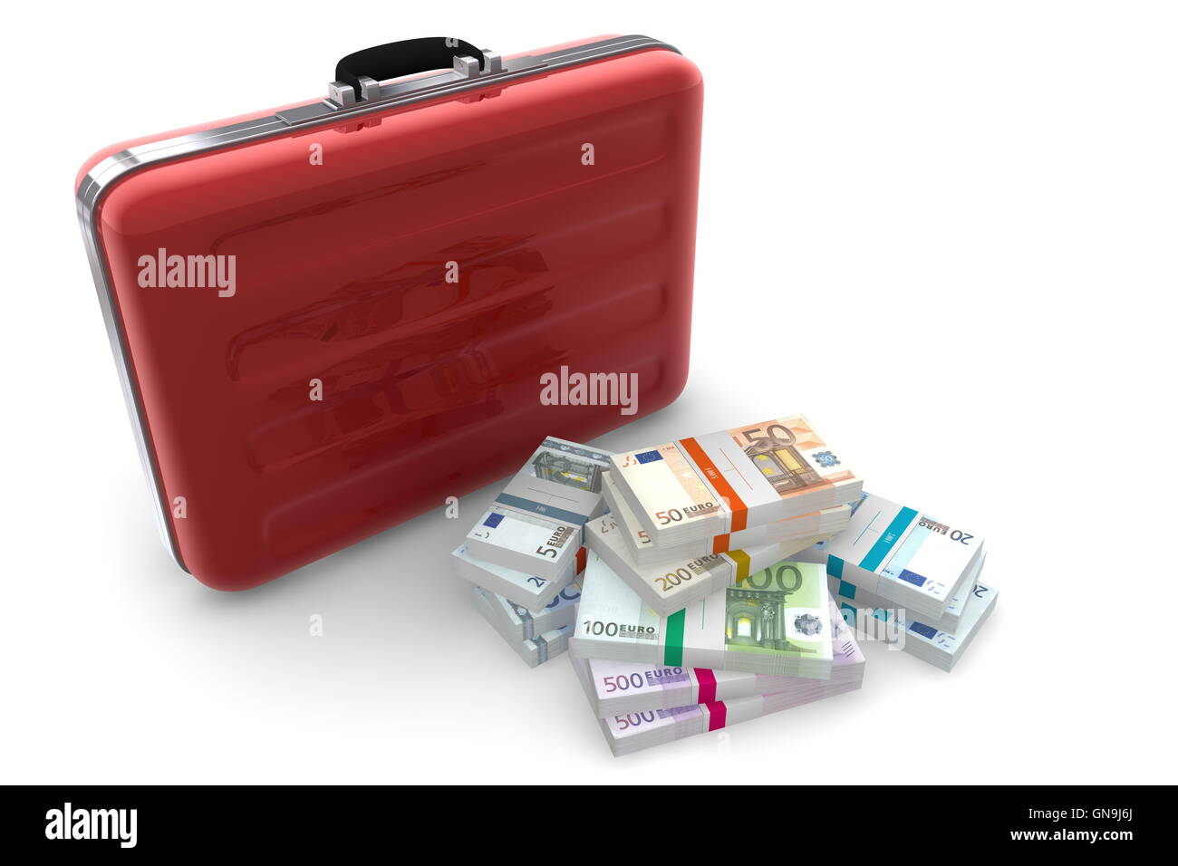 Briefcase 500 euro banknotes hi-res stock photography and images - Alamy