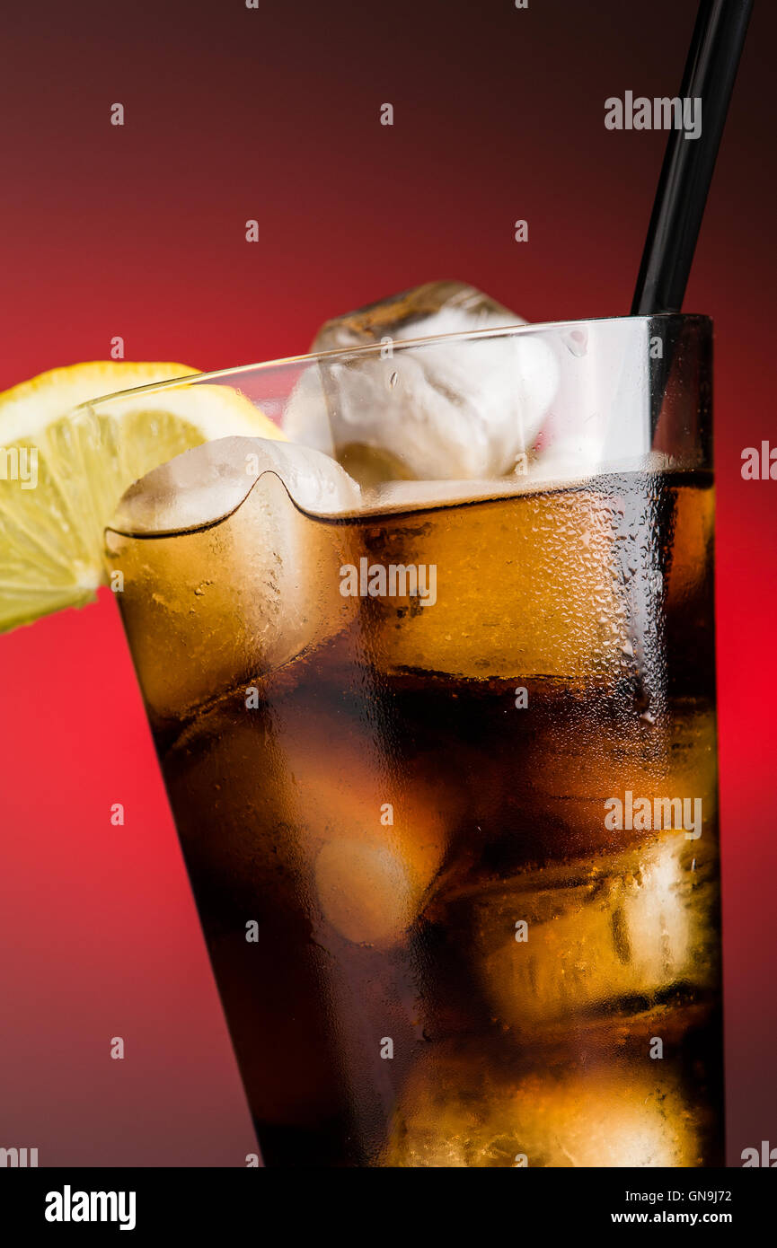 Close up glass cola hi-res stock photography and images - Alamy