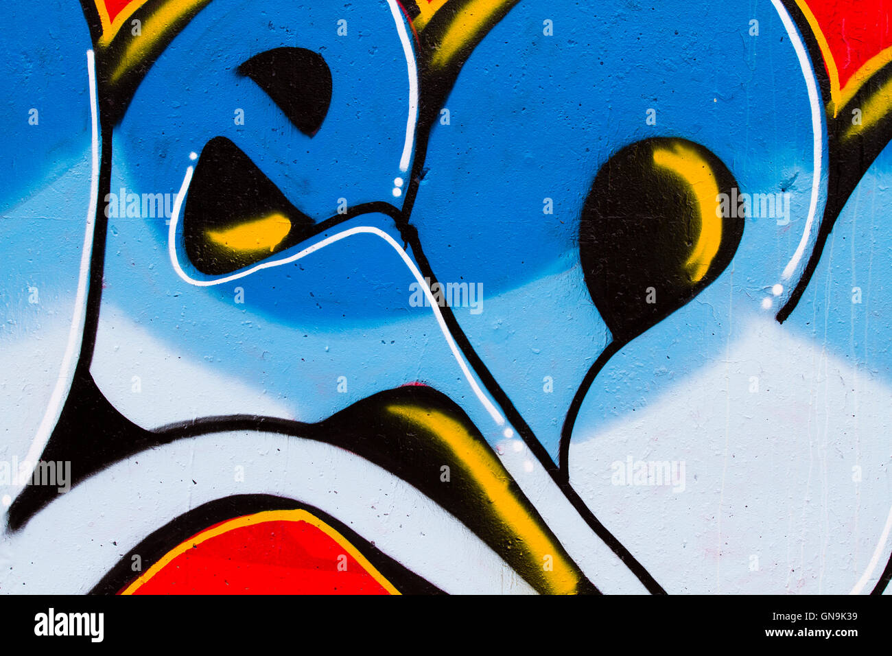 Abstract smart graffiti pic with blue and white Stock Photo - Alamy