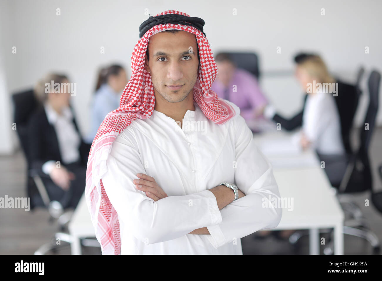 Arabic business man at meeting Stock Photo - Alamy
