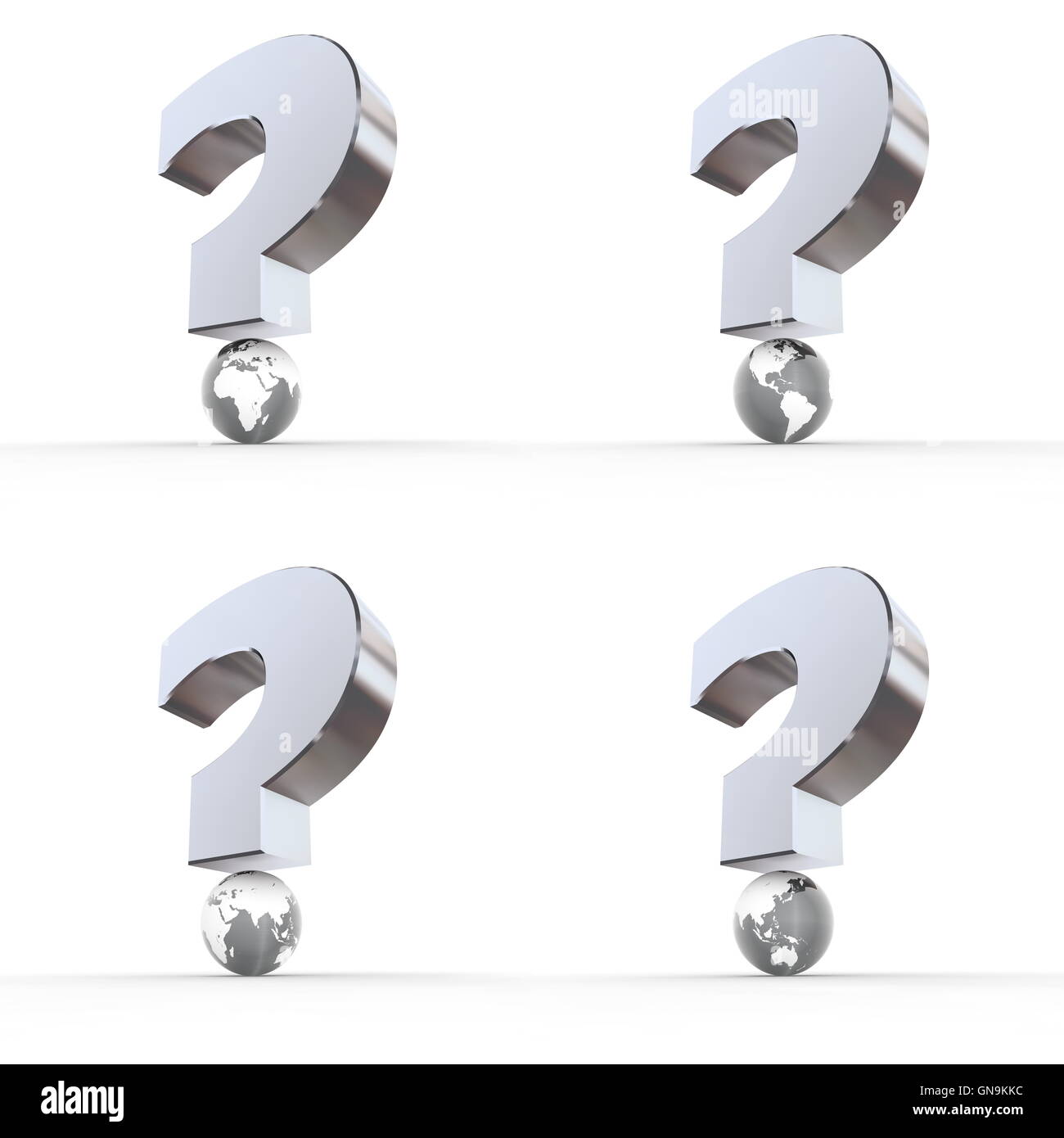 Map world australia question mark hi-res stock photography and images ...