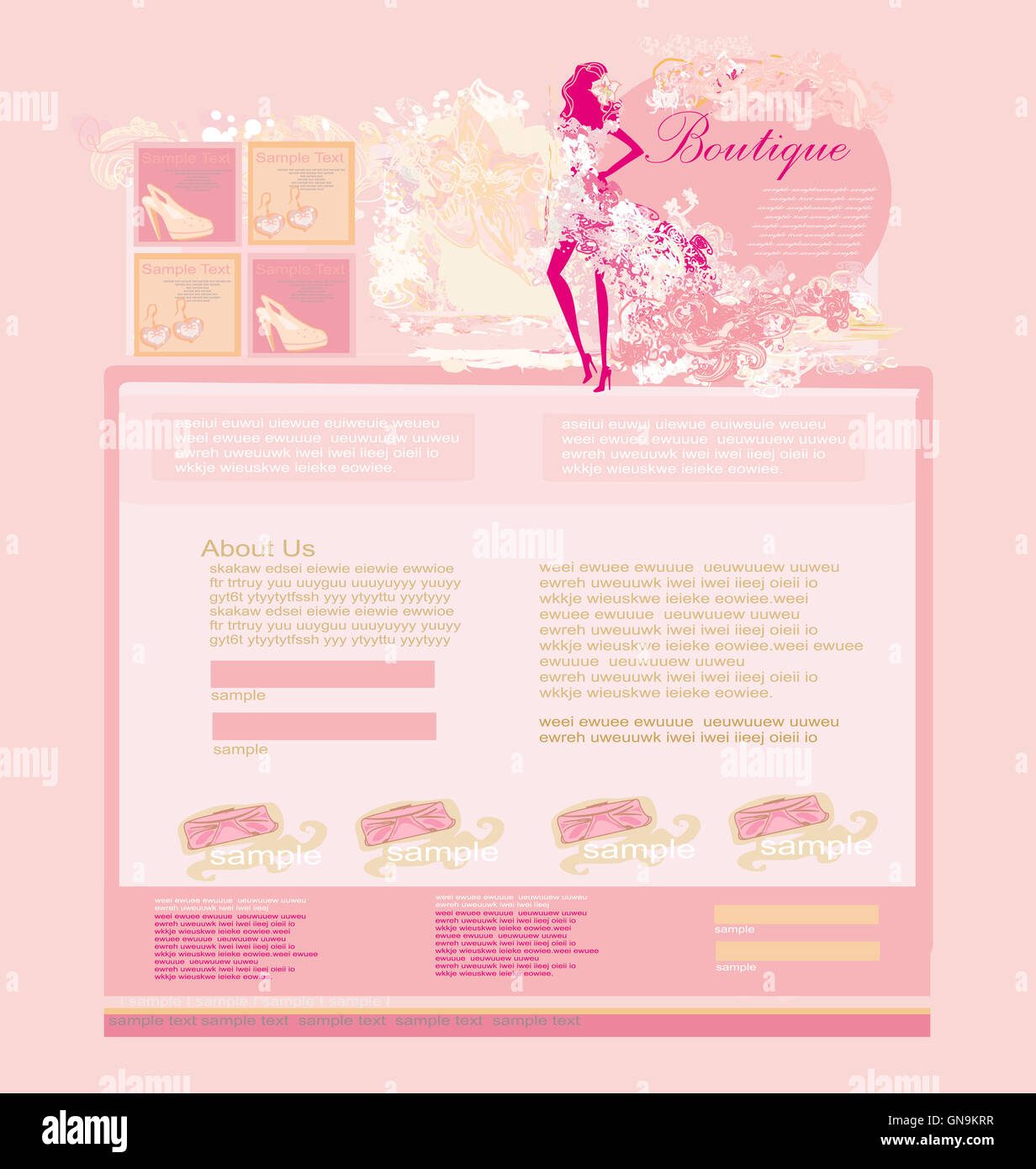 Fashion shopping Website template Stock Photo - Alamy