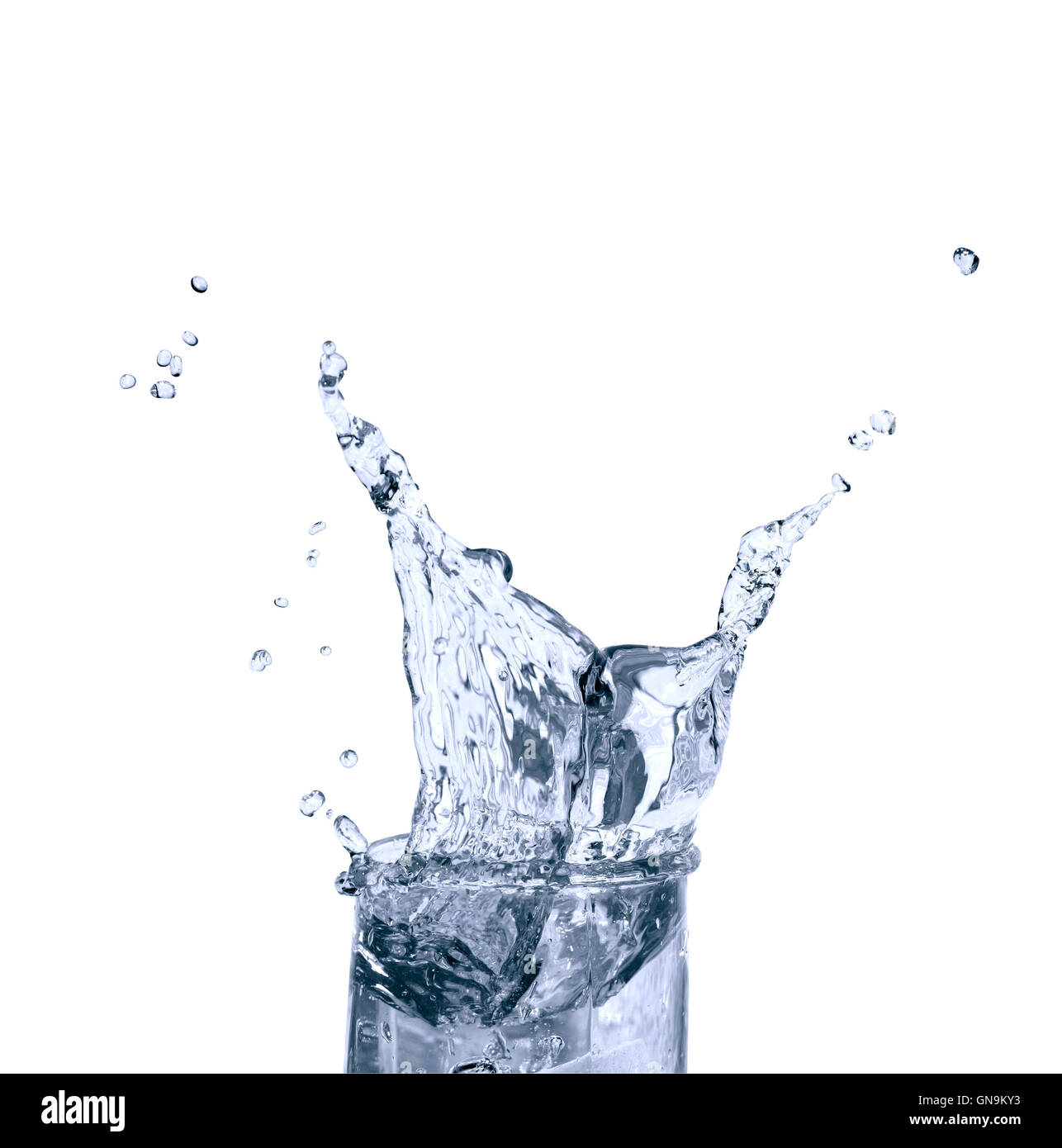 Splashing Water On White Stock Photo - Alamy
