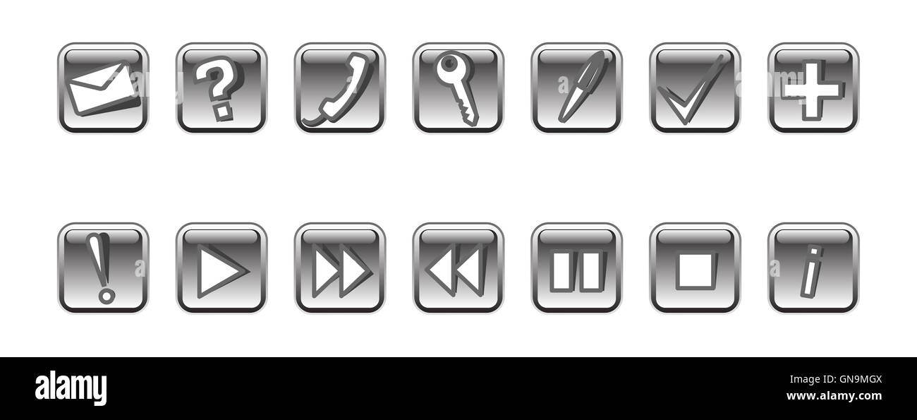 Set of vector icons #2 Stock Photo - Alamy