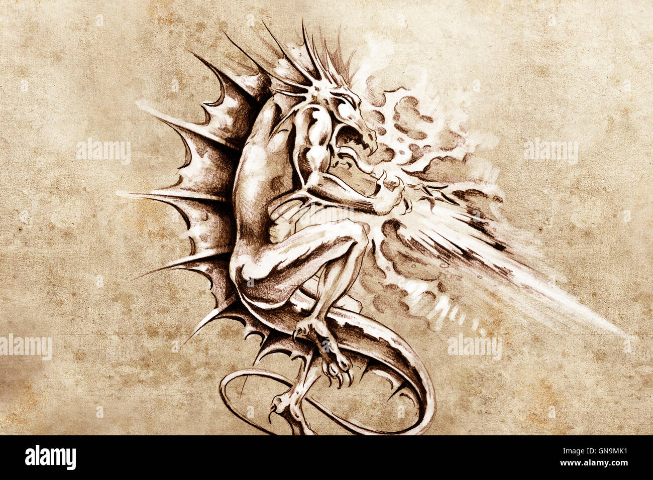 Semplice Drago Ascii Art