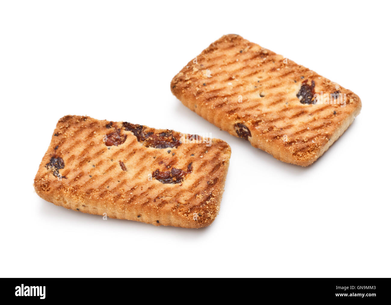 Shortbreads Cookies With Raisins Stock Photo - Alamy