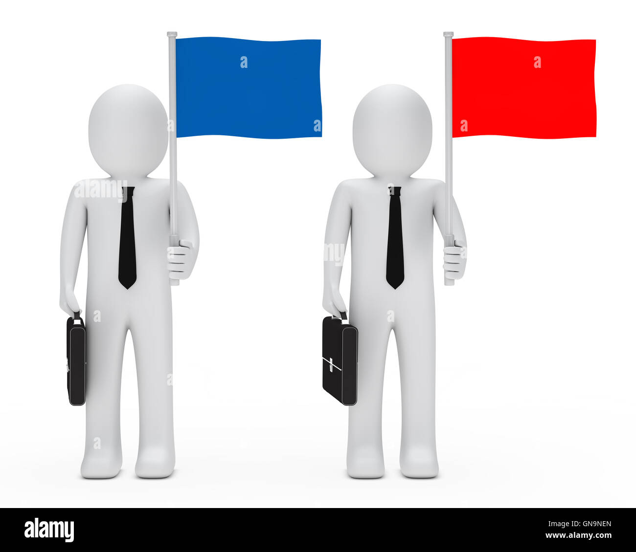 Blue men at work flag hi-res stock photography and images - Alamy