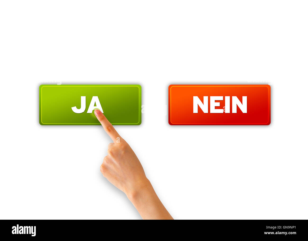 Ja und Nein Stock Photo - Alamy