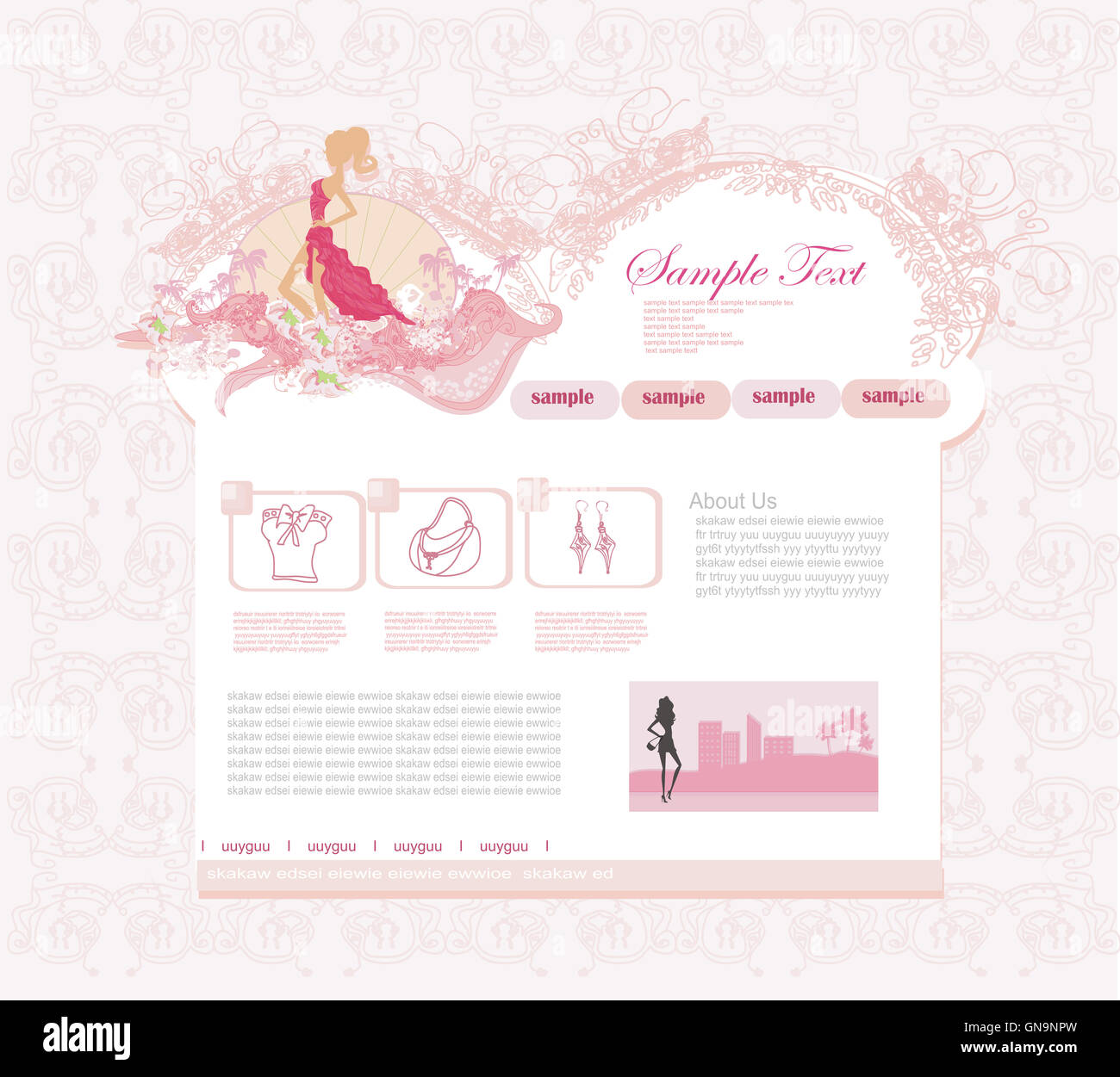 Fashion shopping Website template Stock Photo - Alamy