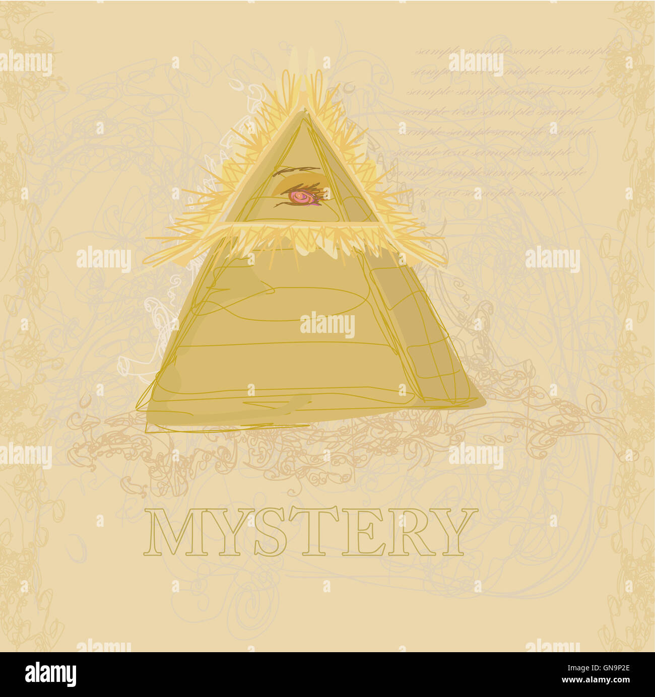 Ancient Pyramid Eye Design Stock Photo - Alamy