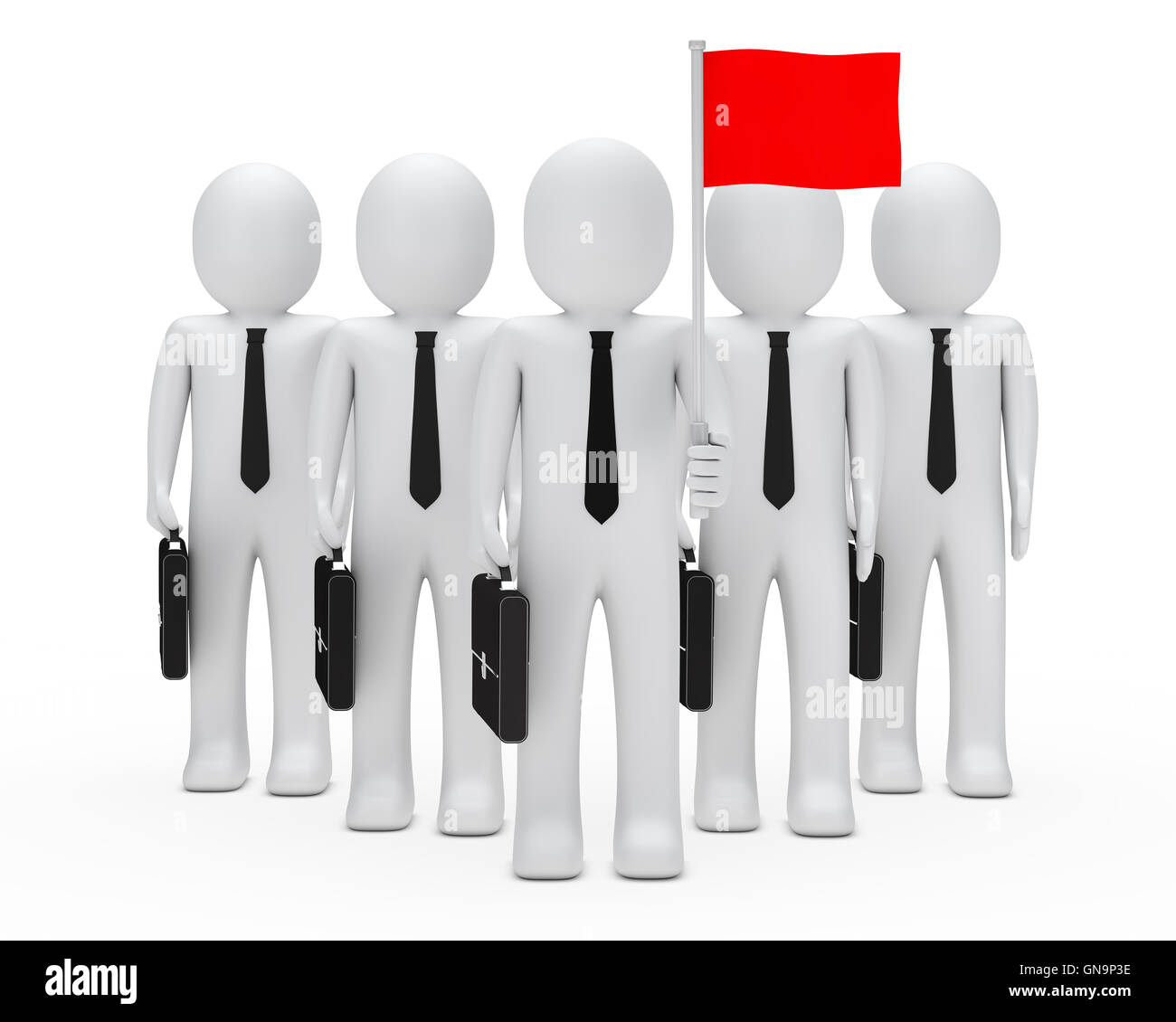 business men team hold flag Stock Photo - Alamy