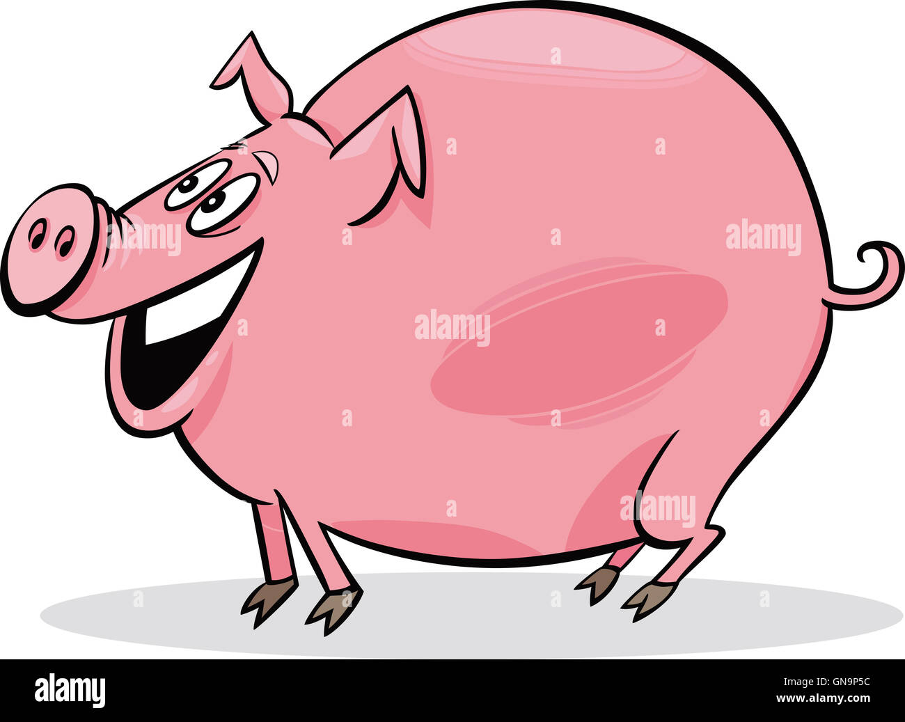 Pig with tail graphic hi-res stock photography and images - Alamy