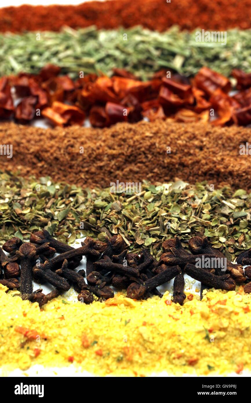 mixed lines from spices Stock Photo - Alamy