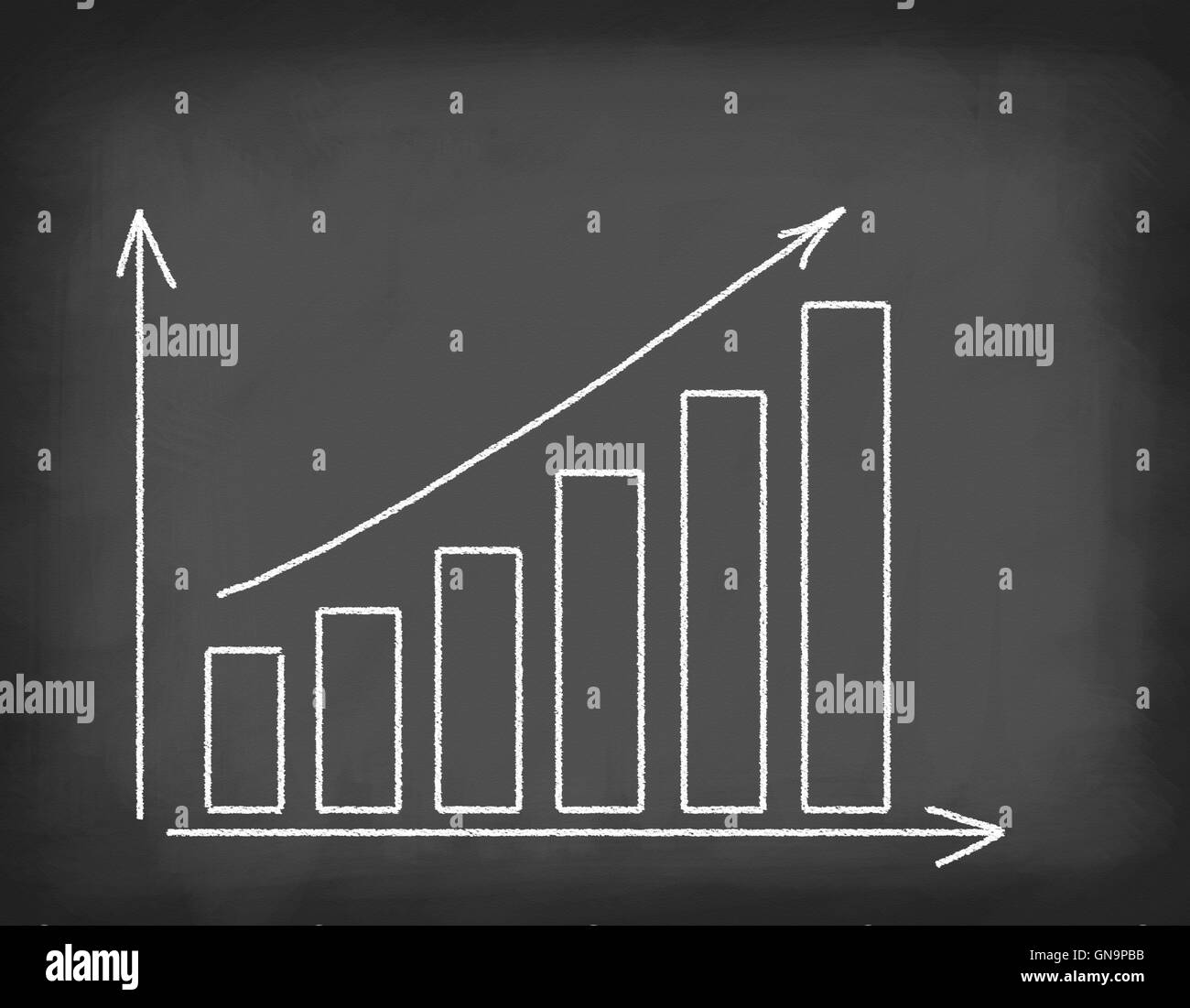 Chalkboard with diagram Stock Photo - Alamy