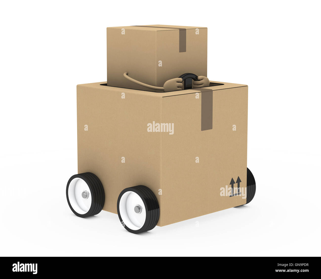 Postal package car hi-res stock photography and images - Alamy