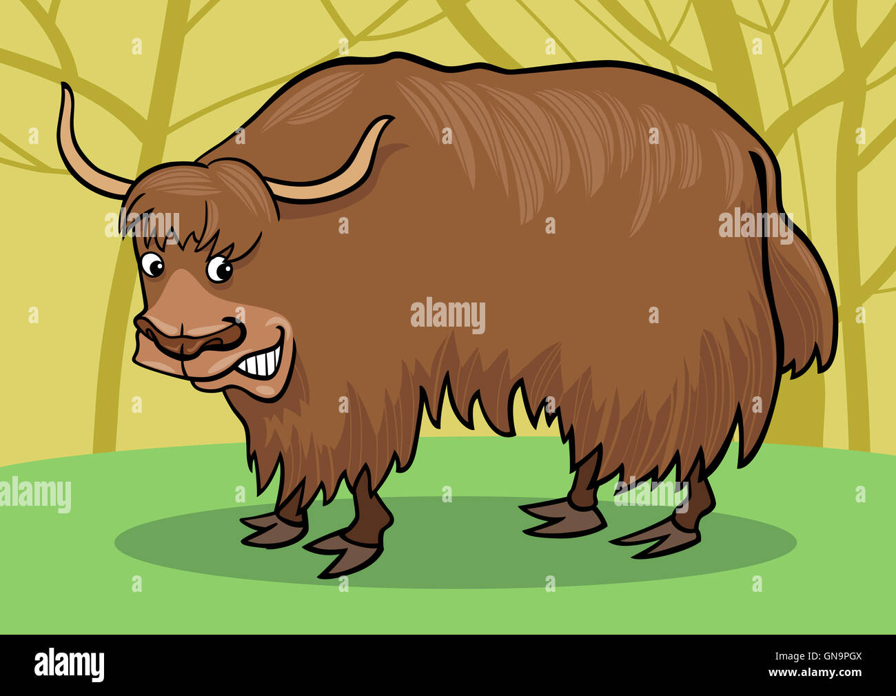 Yak animal cartoon character hi-res stock photography and images - Alamy