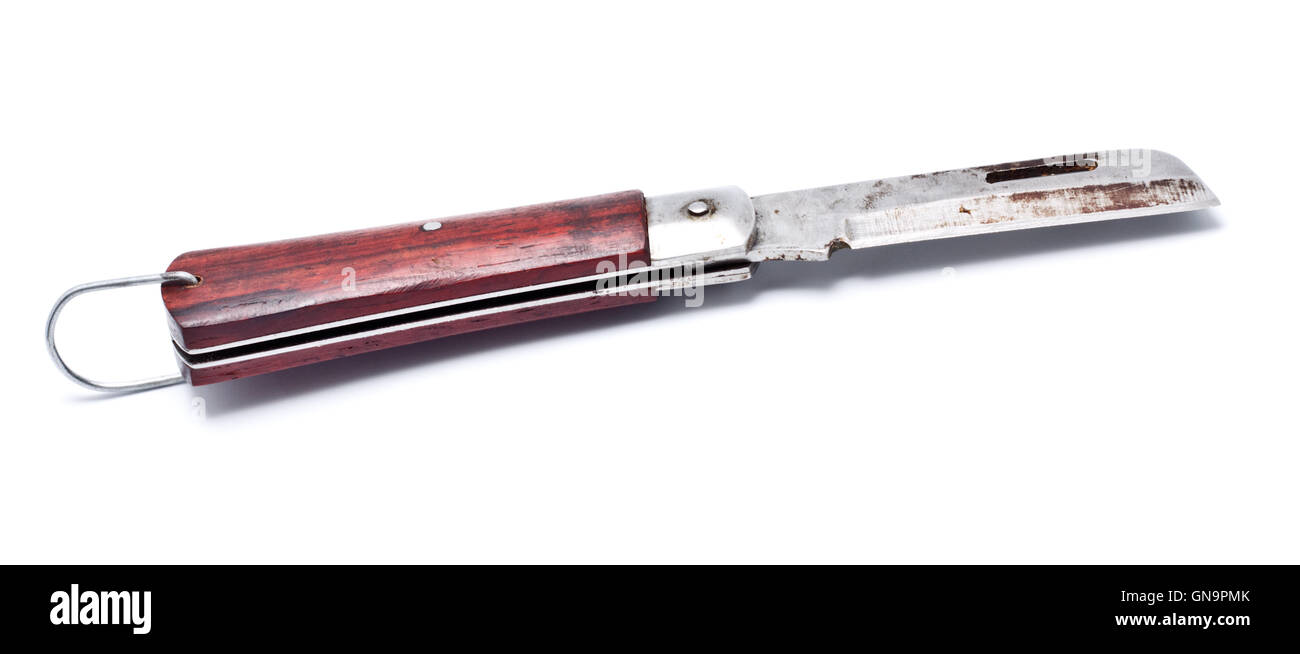 White hilt black knife Cut Out Stock Images & Pictures - Alamy