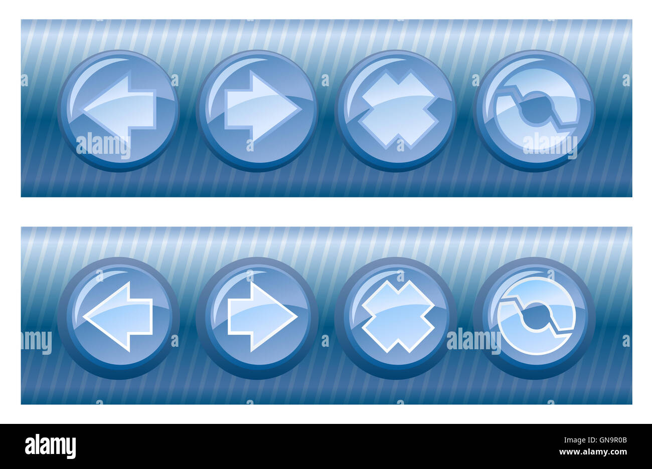 Set of vector browser buttons hi-res stock photography and images - Alamy