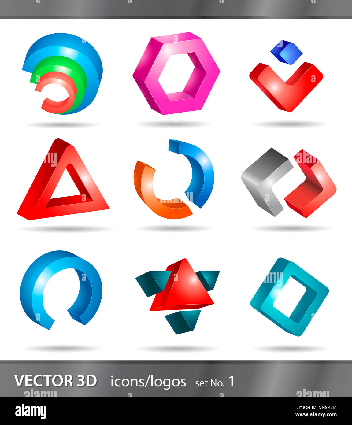 Set modern logo emblem hi-res stock photography and images - Alamy