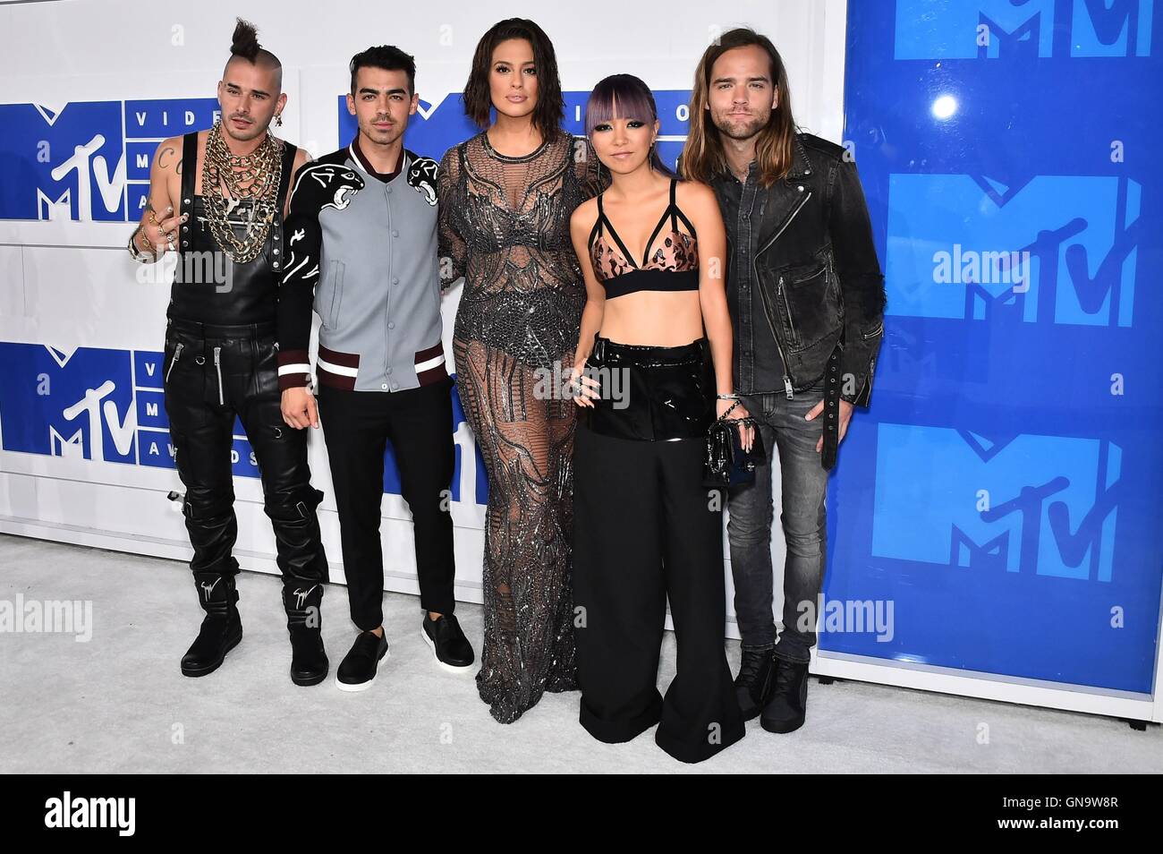 New York, NY, USA. 28th Aug, 2016. Cole Whittle, Joe Jonas, Ashley ...