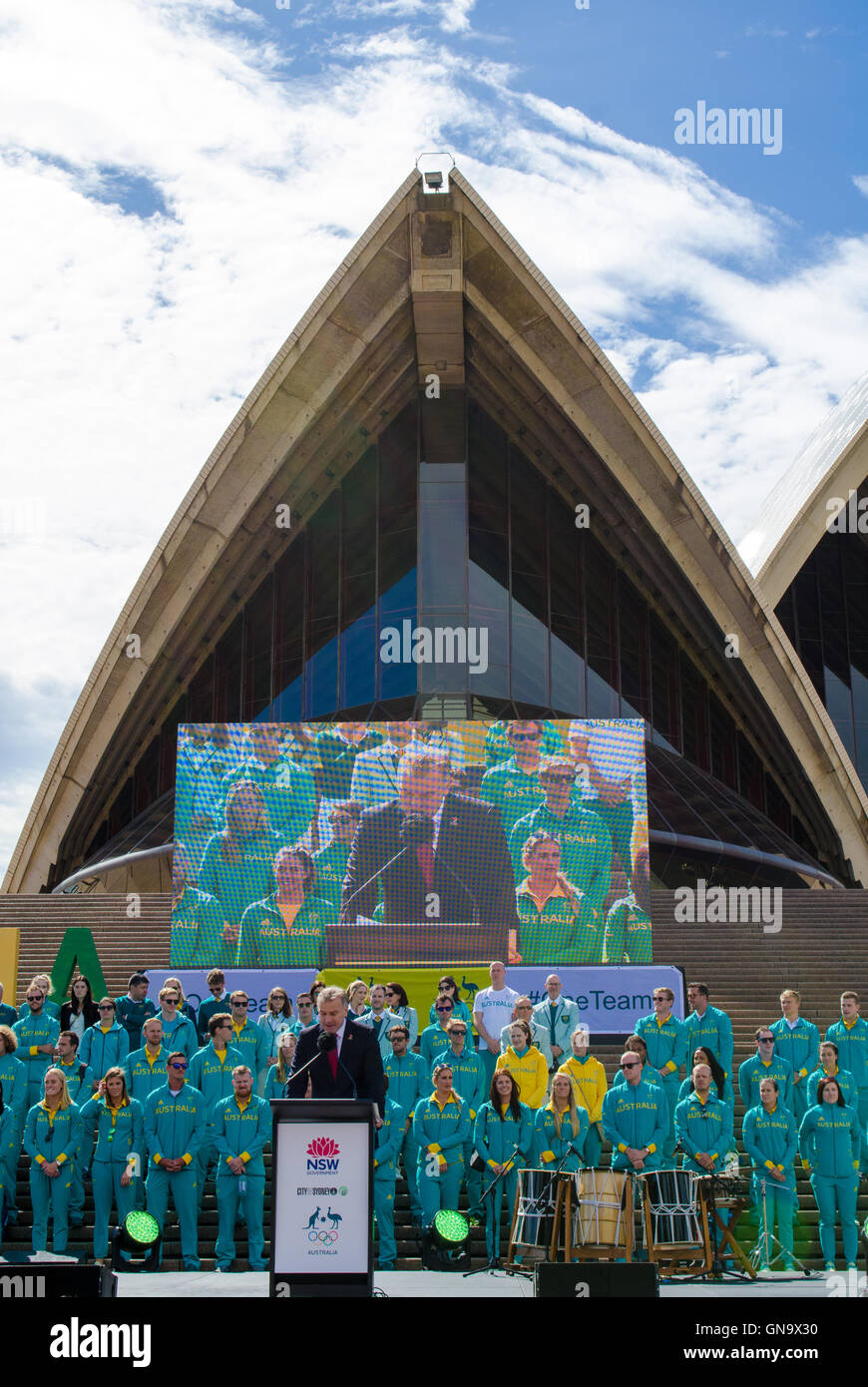 Sydney, Australia. 29th Aug, 2016. Australian Olympic team welcomed ...