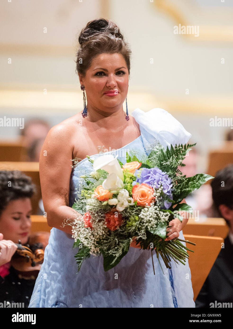 Hamburg Germany 28th Aug 2016 Opera Singer Anna Netrebko Performs At Laeizshalle Concert