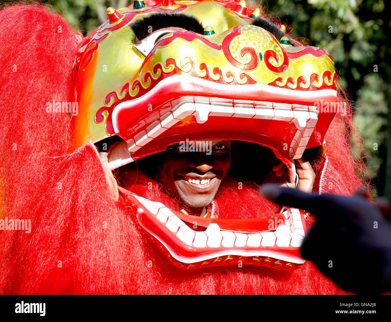 Beijing, China's Liaoning Province. 28th Aug, 2016. An African trainee ...
