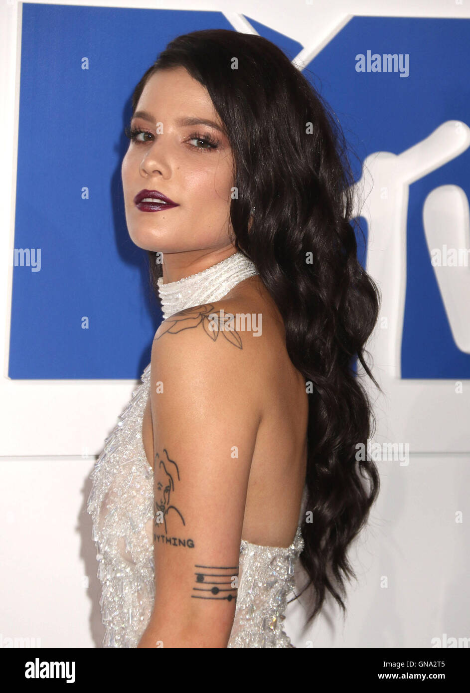 New York, New York, USA. 28th Aug, 2016. Singer HALSEY attends the ...