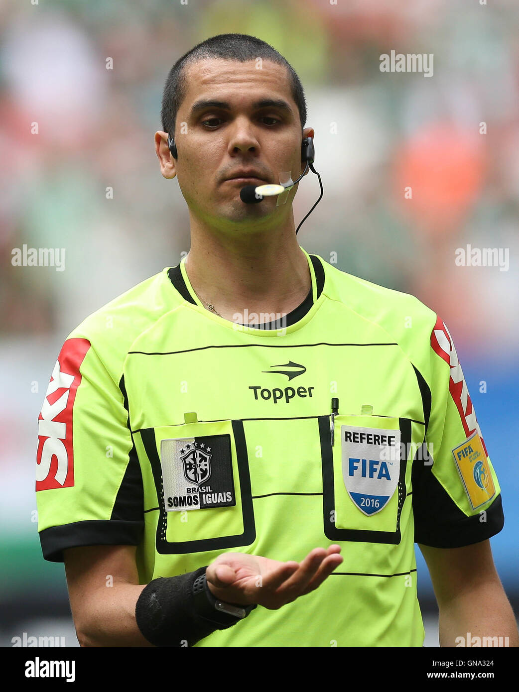 BRASÍLIA, DF - 28.08.2016: FLUMINENSE X PALMEIRAS - The referee Ricardo ...
