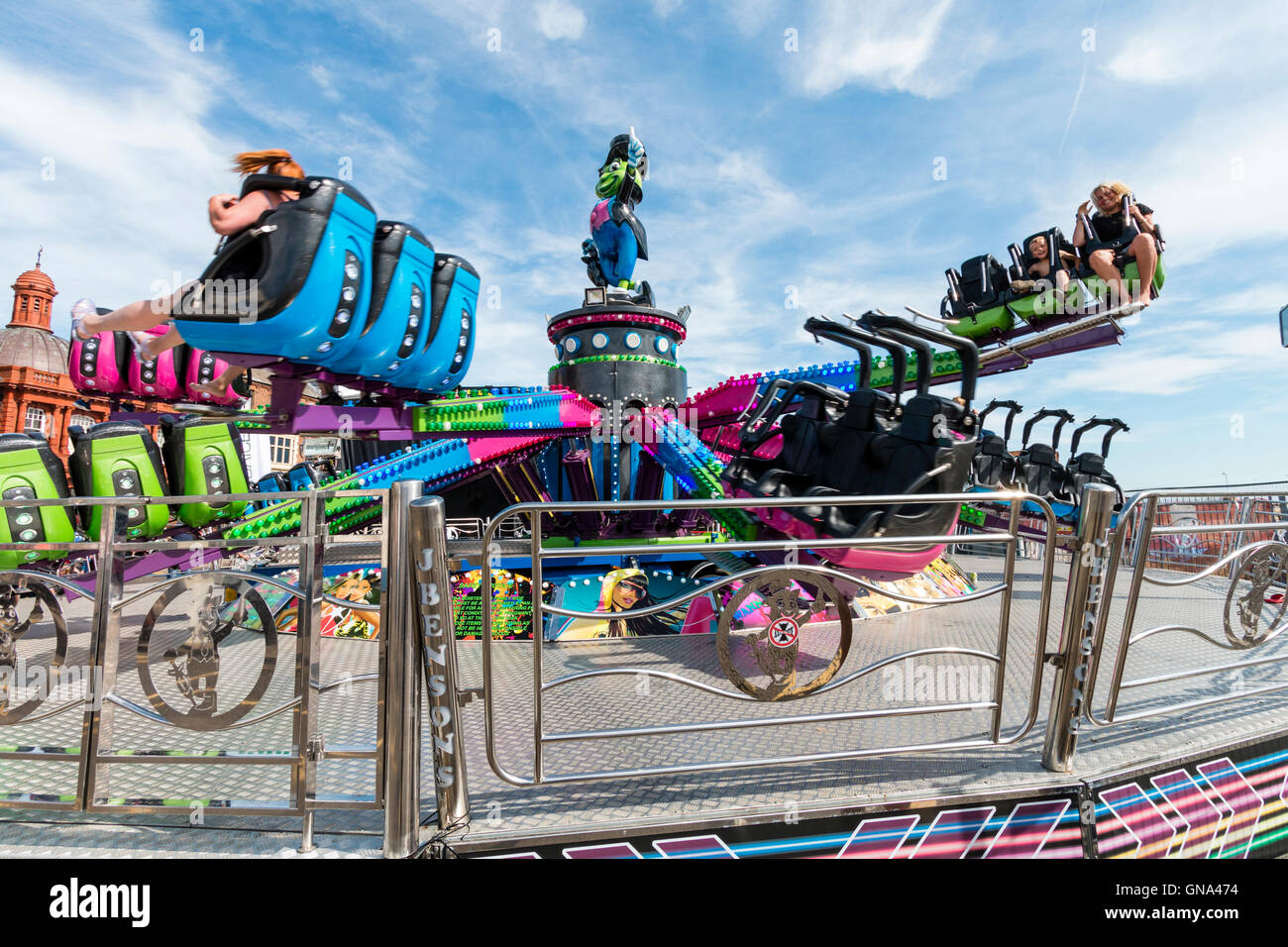 People enjoying a Techno Jump and Smile Ride on a hot summer's day in a ...
