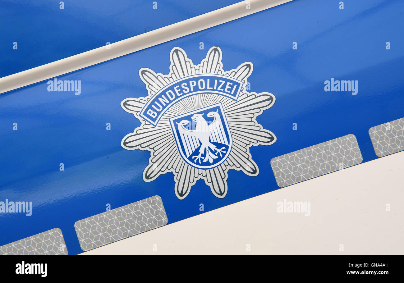 Passau, Germany. 23rd Aug, 2016. A label bearing the insignia of the ...