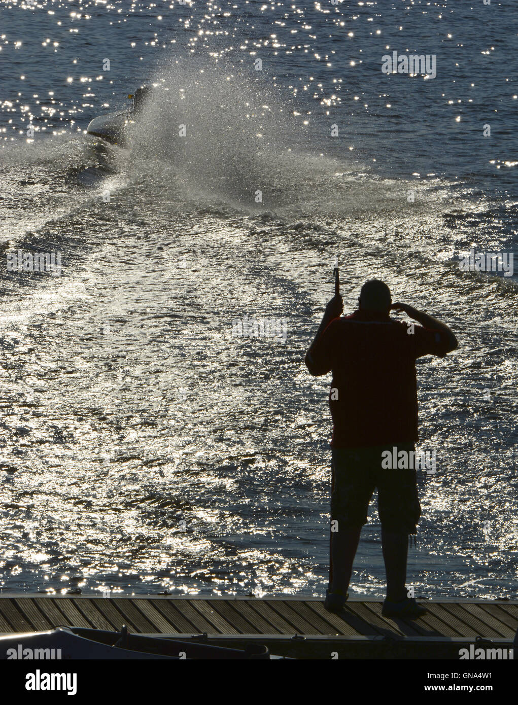 Power boat racing on Oulton Broad Stock Photo - Alamy