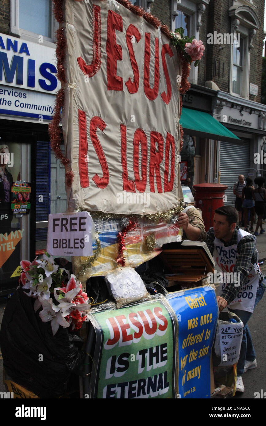 London, UK, 29th August 2016. Christians parade, spreading their ...