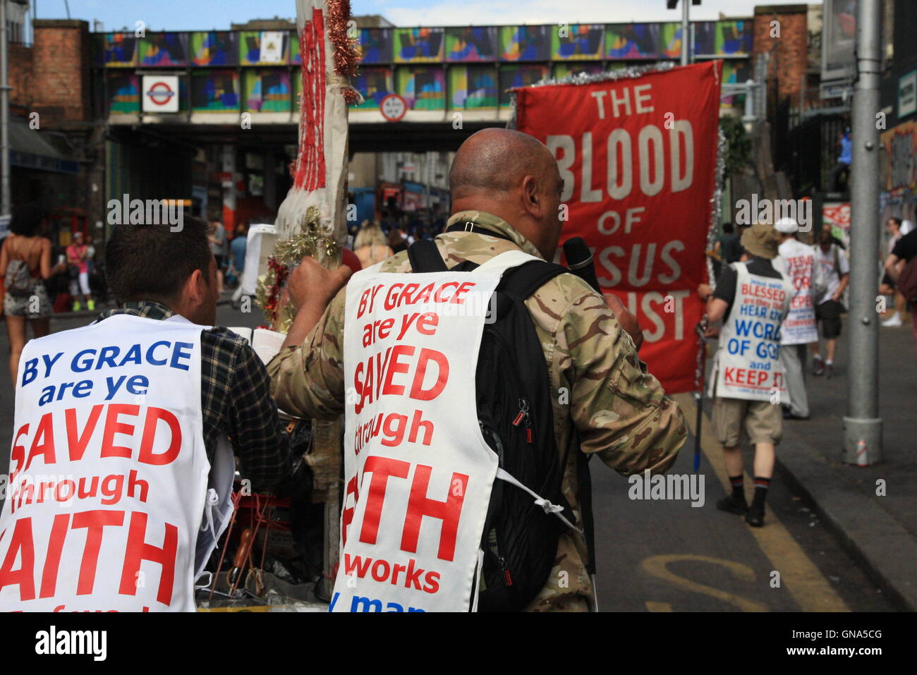 London, UK, 29th August 2016. Christians parade, spreading their ...