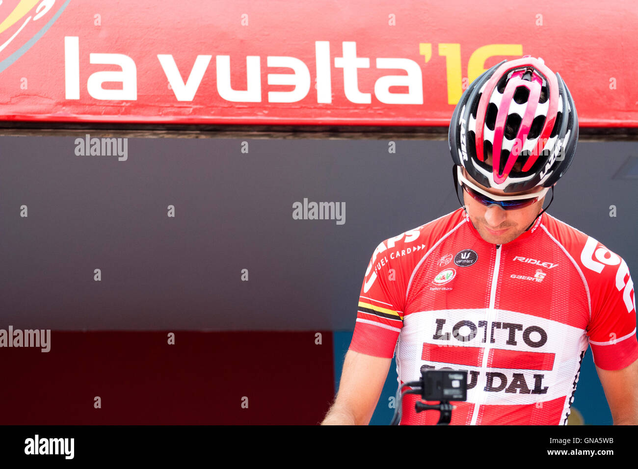 Lugones, Spain. 29th August, 2016. Sander Armee (Lotto Soudal) during ...