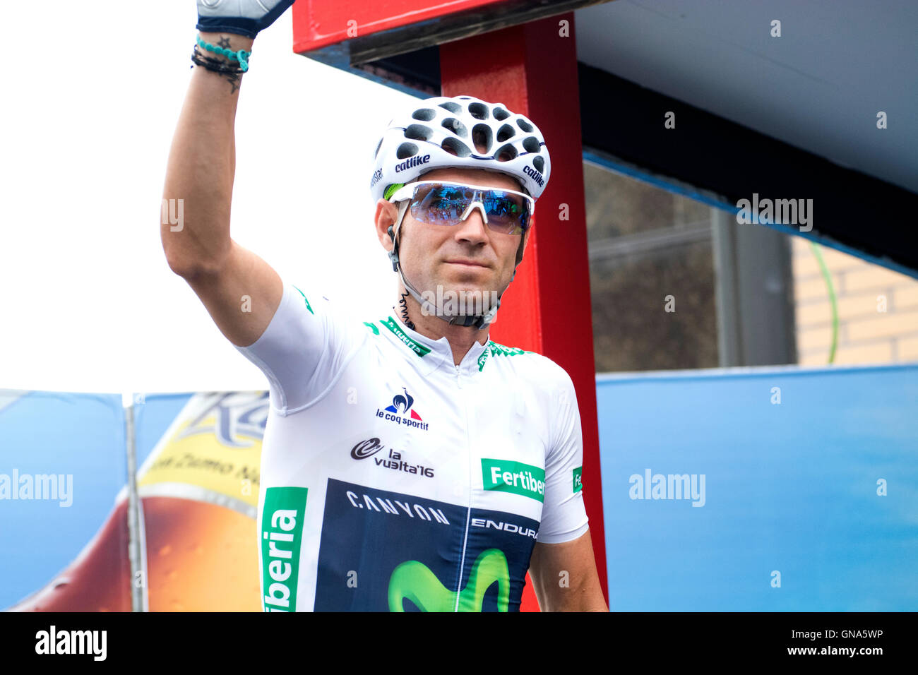 Lugones, Spain. 29th August, 2016. Alejandro Valverde (Movistar Team ...