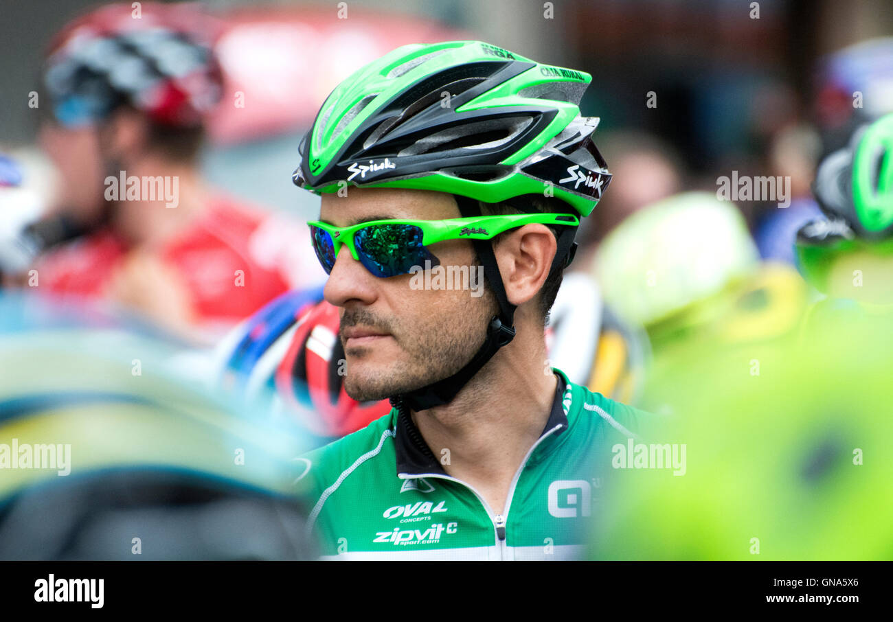 Lugones, Spain. 29th August, 2016. David Arroyo (Caja Rural) during the ...