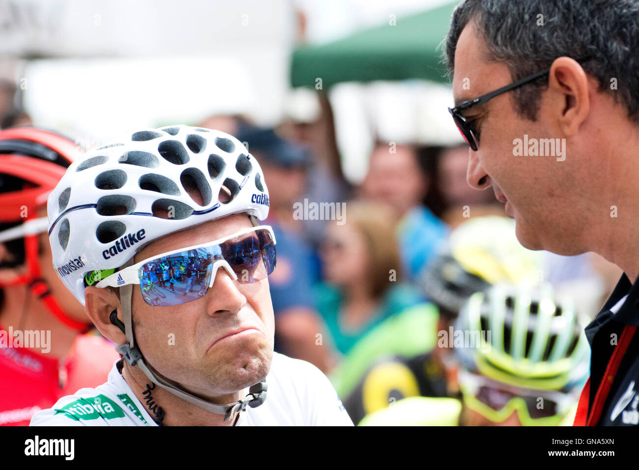 Lugones, Spain. 29th August, 2016. Alejandro Valverde (Movistar Team ...
