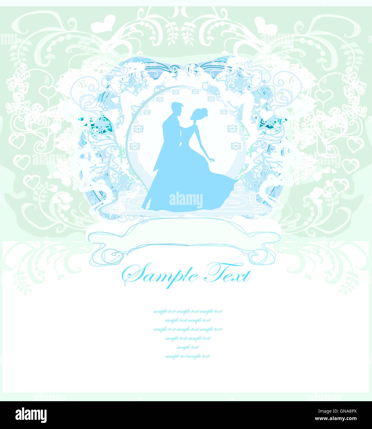 Ballroom dancers - invitation Stock Photo - Alamy