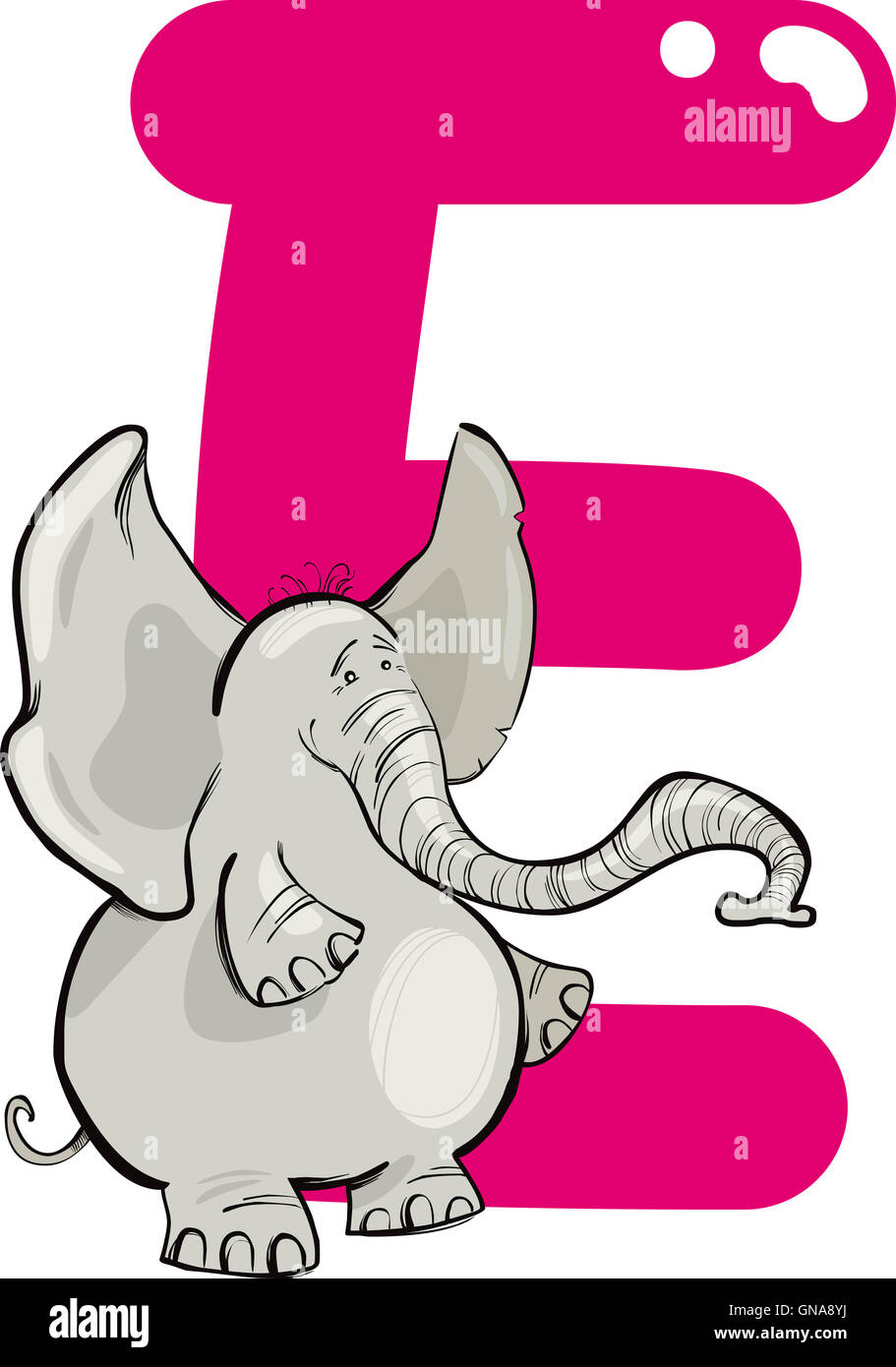 E for elephant Stock Photo - Alamy