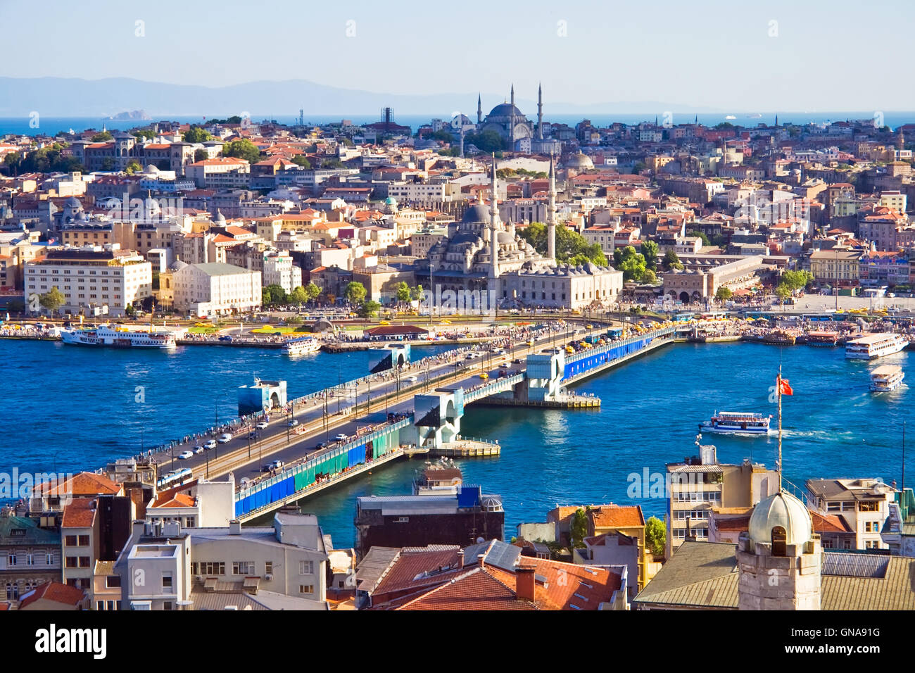 Bridge over Golden Horn in Istanbul Stock Photo - Alamy