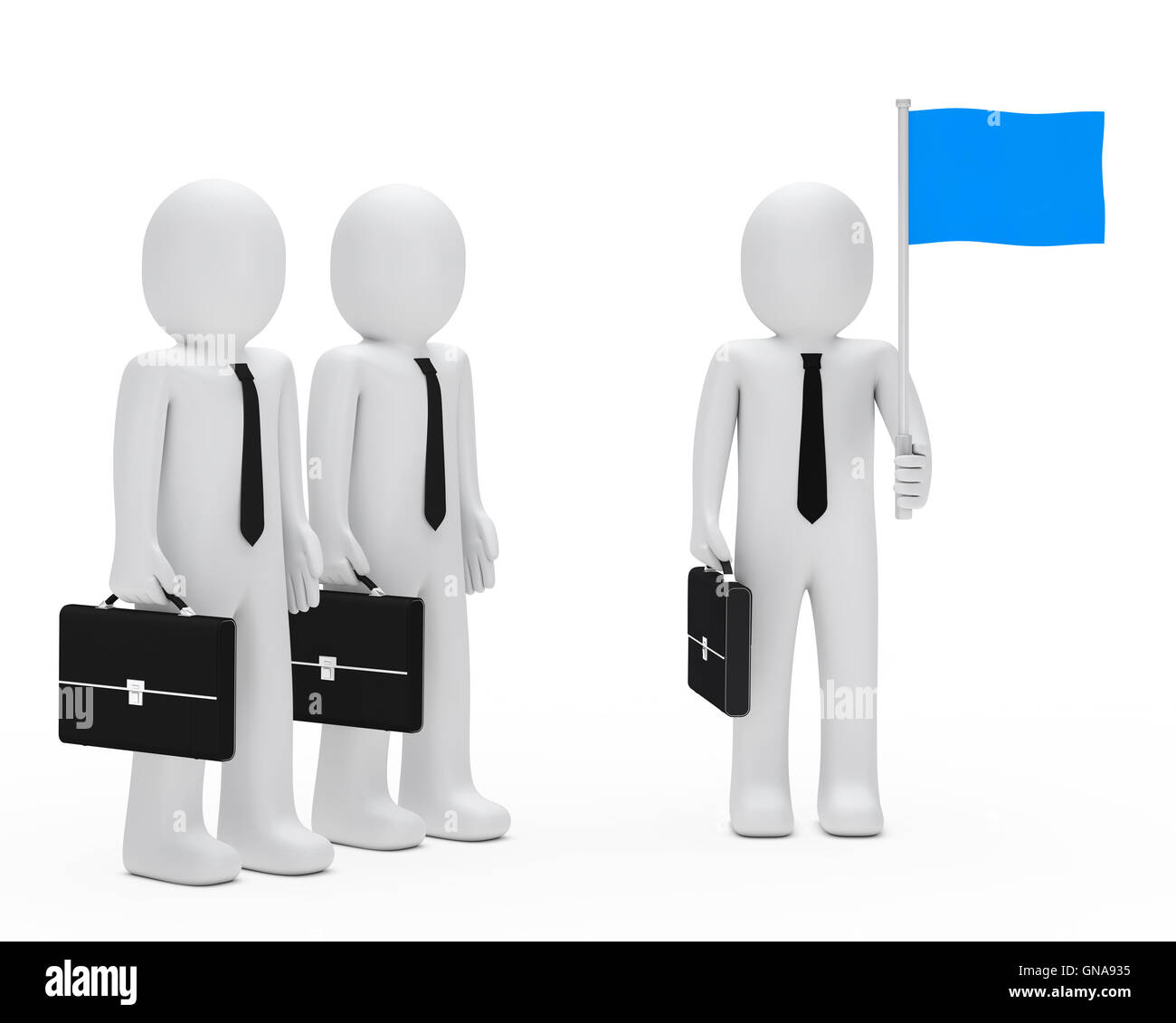 business man team hold flag Stock Photo - Alamy