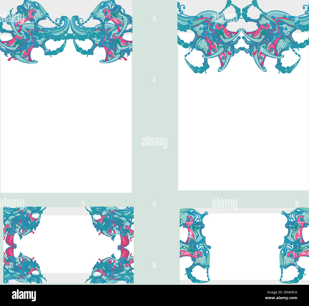 Beautiful floral frame with space for your text Stock Photo - Alamy