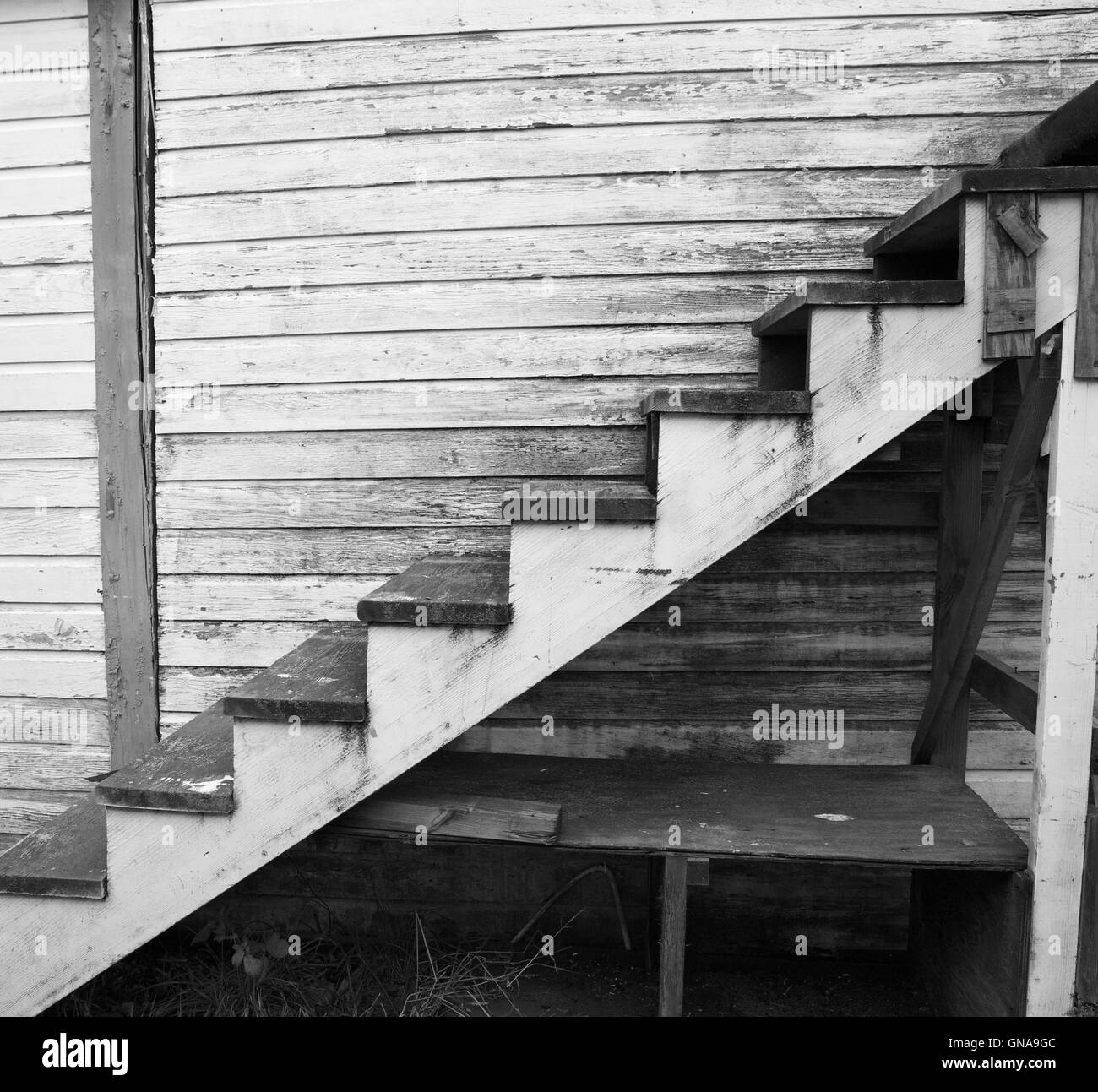 Old Worn Wood Staircase Stock Photo - Alamy