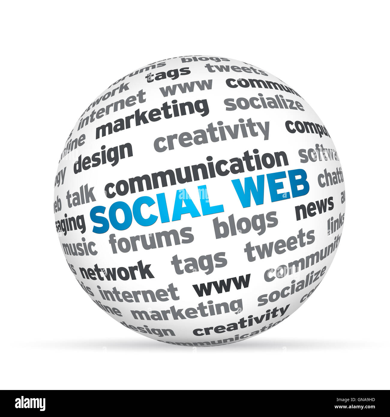 3d social media online Cut Out Stock Images & Pictures - Alamy