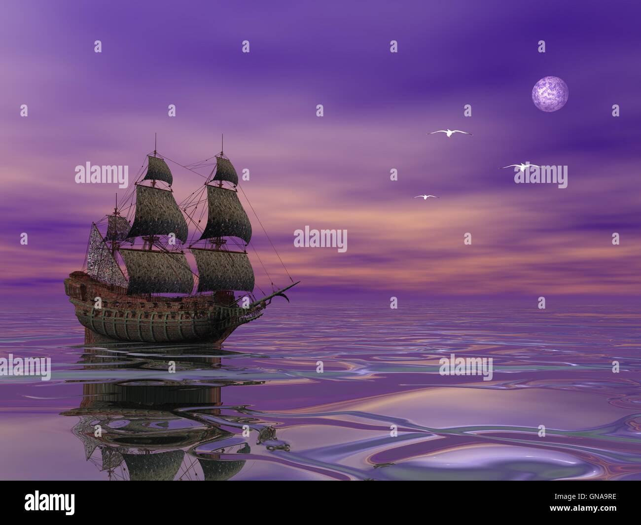 Flying dutchman ship hi-res stock photography and images - Alamy