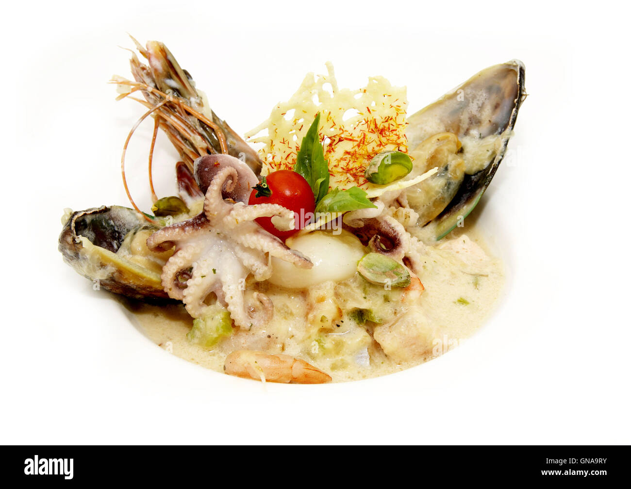 Seafood entree Cut Out Stock Images & Pictures - Alamy